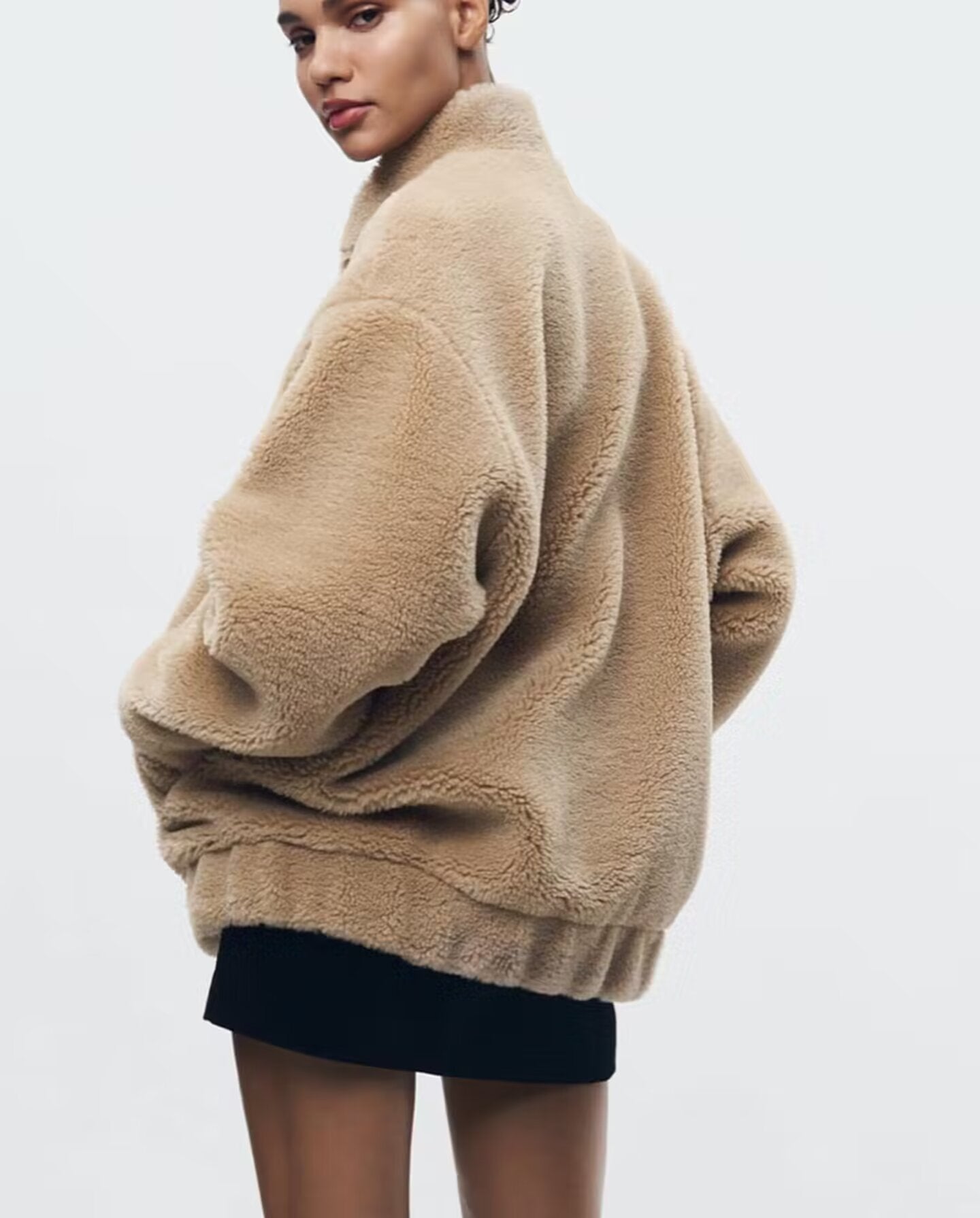 PAZ - Soft Oversized Teddy Bear Fleece Jacket – LAMIRÉE