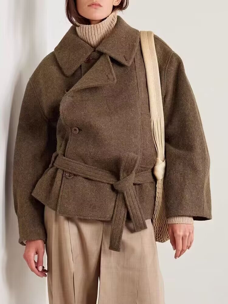 USDA - Double-Breasted Woolen Coat – LAMIRÉE