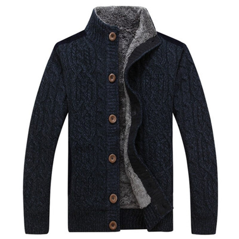 OSCAR - Knitted Cable Cardigan With Plush Inner Lining – LAMIRÉE
