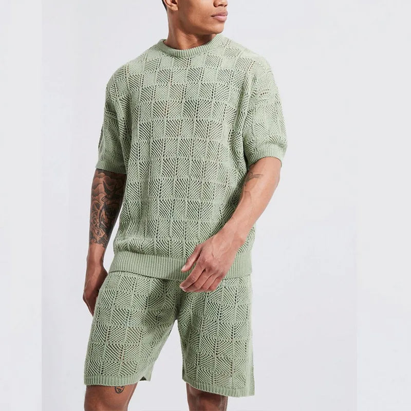 ALER - Men's Squared Knitted Summer Set – LAMIRÉE